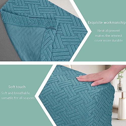 ZYHALOUK Armrest Covers for Sofa, Set of 2 Stretch Spandex Arm Covers for Chairs Couch Sofa Armchair Slipcovers for Recliner Sofa Armchair Cover Chair Arm Protectors for Dogs Cats Pet-E