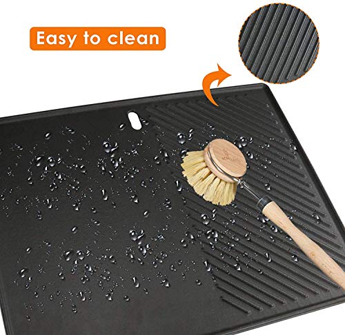 Uniflasy Cast Iron Cooking Grate and Cooking Griddle Replacement for Nexgrill 4 Burner 720-0830H 720-0670A 720-0783E 5 Burner 720-0888N Uniflame GBC981 Replacement for Kenmore 41516106210 415.16106210