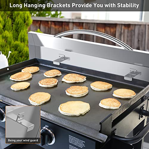 Stanbroil 28 Inch Stainless Steel Flat Top Grill Cover with Handle for Blackstone 28β Front or Rear Grease Griddle and Other Similar Grills
