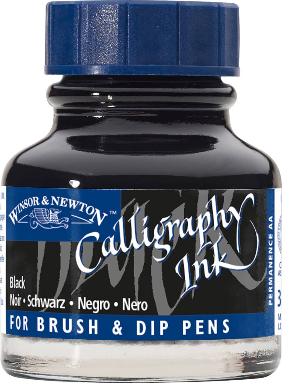 Winsor & Newton Calligraphy Ink Bottle, 30ml, Black