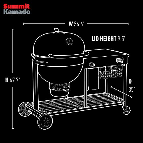 Weber Summit Kamado S6 Charcoal Grilling Center, Black