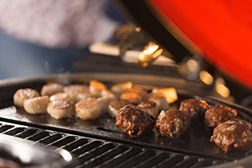 Kamado Joe BJ-HCIGRIDDLE Half Moon Cast Iron Reversible Grill Griddle for Big Joe, Black