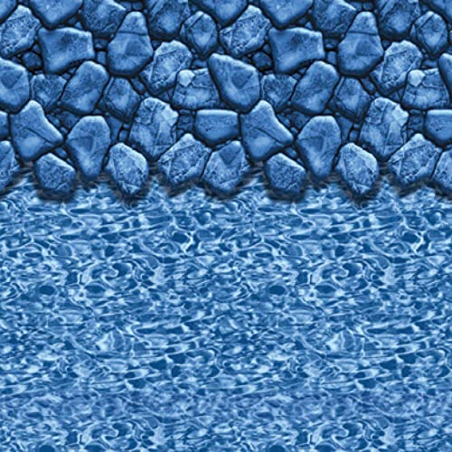 Smartline Boulder Swirl 21-Foot Round Liner | Overlap Style | 48-to-52-Inch Wall Height | 25 Gauge Virgin Vinyl | Designed for Steel Sided Above-Ground Swimming Pools