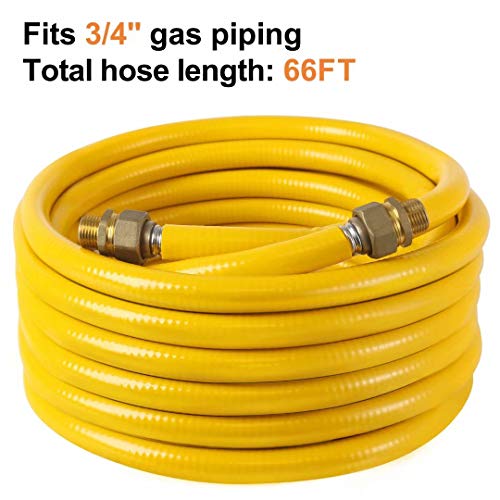 Best brose 3/4" Tubing Pipe KIT 70ft, Corrugated Stainless Steel Tubing with 2 Male Fittings (70)