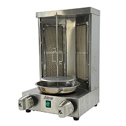 Two Ceramic Burners Gas Electric 2 in1 Automatic Rotating Doner Kebab Machine Chicken Shawarma Grill Machine