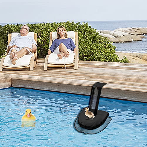 2 Pack Pool Critter Escape Ramp, Critter Ramp Pool, Pool Escape Ramp for Animals, Animal Saving Escape Ramp for Saving Frogs, Birds, Ducks Rescues Spa Pool Floating Ramp Tools (Black)