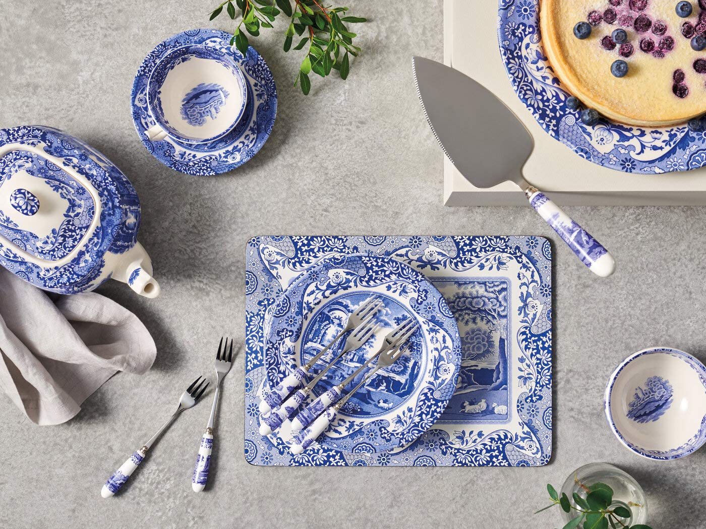 Spode Blue Italian Dinner Plates - Set of 4 (10.5 inch Dinner Plate)
