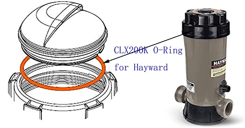 CLX200K O-Ring for Hayward Pool Chlorinator Chemical Feeder Lid CL200 & CL220 (8-Pcs)