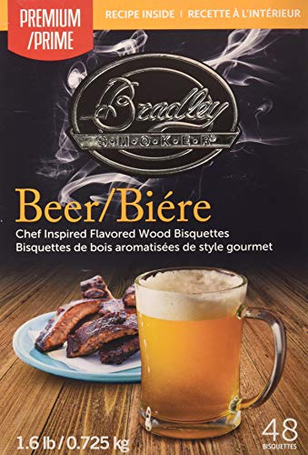 Bradley Smoker Bisquettes for Grilling and BBQ, Beer Premium Blend, 48 Pack
