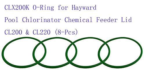 CLX200K O-Ring for Hayward Pool Chlorinator Chemical Feeder Lid CL200 & CL220 (8-Pcs)