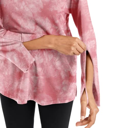 Care+Wear Arm Access Dialysis Shirts for Women β PICC Line Access Shirt with Two-Way Zipper for Easy Access (Pink Sky, L)