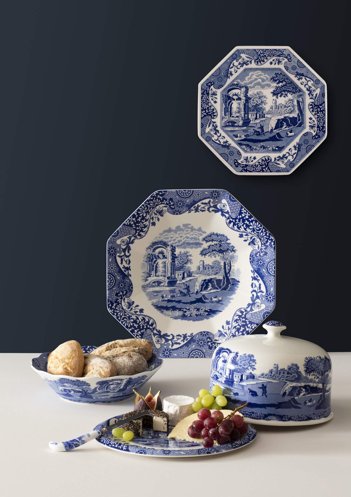 Spode Blue Italian Dinner Plates - Set of 4 (10.5 inch Dinner Plate)
