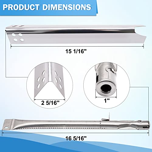 Adviace Grill Replacement Parts for Brinkmann 810-6680-S, Replacement Brinkmann Heat Plate 810-6680-S & Brinkman 810-6680-S Gas Grill Burner