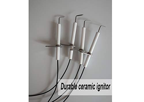 BBQ Future 4 Pack Grill Ignitor Wire Kit & Ignition Electrode for Charbroil 640-01303702-3, Kenmore 146.16222010, 146.23673310, 146.23678310, 640-05057375-7, 640-064463383