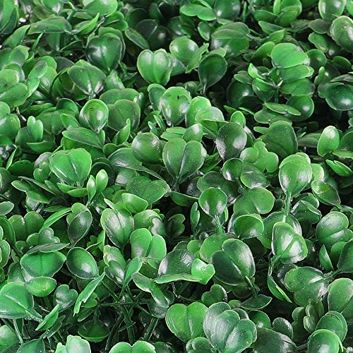 Boshen Pack of 10 PCS 10" x 10" Artificial Grass Green Wall Backdrop Panels 6.89 SQ Ft UV Protected Thickened Faux Boxwood Privacy Hedge Panels Decoration for Party Wedding Backyard Indoor Outdoor