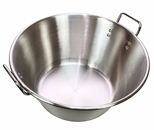 Barton Comal Large Deep 17" X 7.5" Stainless Steel Outdoor Para Carnitas Taco Disco Cocinar Plancha Griddle Tortillas Stir Fry Wok