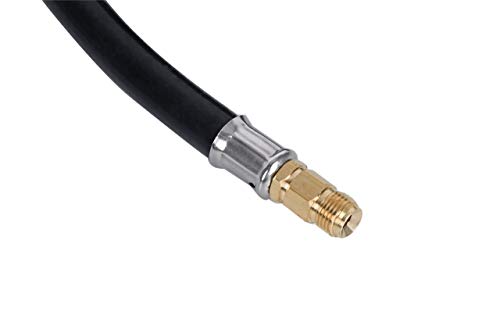 GasSaf 4 FT RV Propane Pigtail Connector Hose QCC1 Connector- Acme x 1/4" Inverted Male Flare