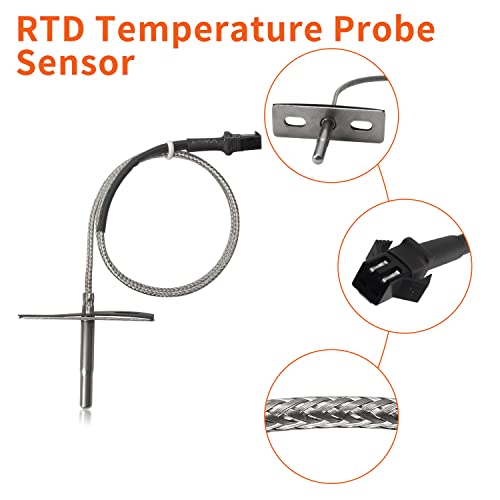 Replacement RTD Temperature Probe Sensor for Pit Boss 3/5/7 Series,Pro Series II 4 Series,Sportsman 7 Series Vertical Smoker RTD Probe