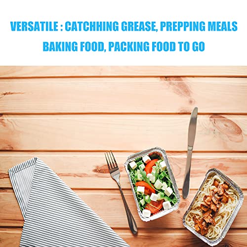 DONSIQIZZ 25 Pack Foil Drip Pan Liners for Char Griller 8128 8036 8536 Flat Iron Griddle Gas Grills, Compatible with CharGriller Flatiron Griddle Grease Cup Liners, Aluminum Pans Disposable 7" x 4.2"