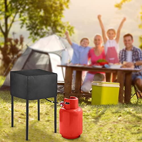 iCOVER Single Burner Stove Cover for GASONE, 600D Heavy Duty Water Resistant Cover, UV and Fade Resistant Weatherproof All Single Propane Burner Cooker