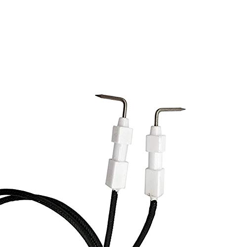Meter Star Propane Gas Patio Heater Universal Electrode Igniter Wire with Striker Ignition Sparker，Wire Length 400mm, Wire Resistance 200℃,Single Igniter Wire with Striker 2pcs Kit