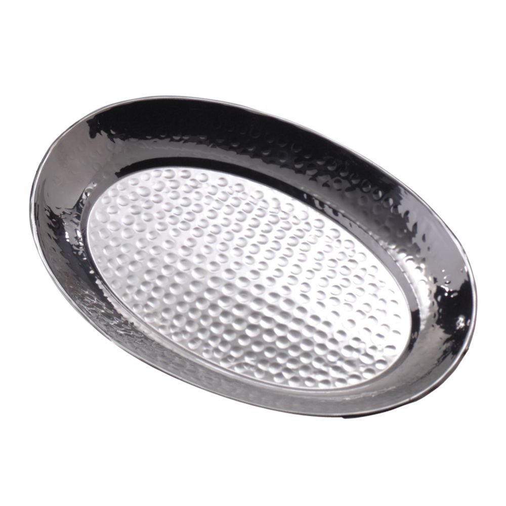 American Metalcraft 11" x 15" Oval Hammered Tray