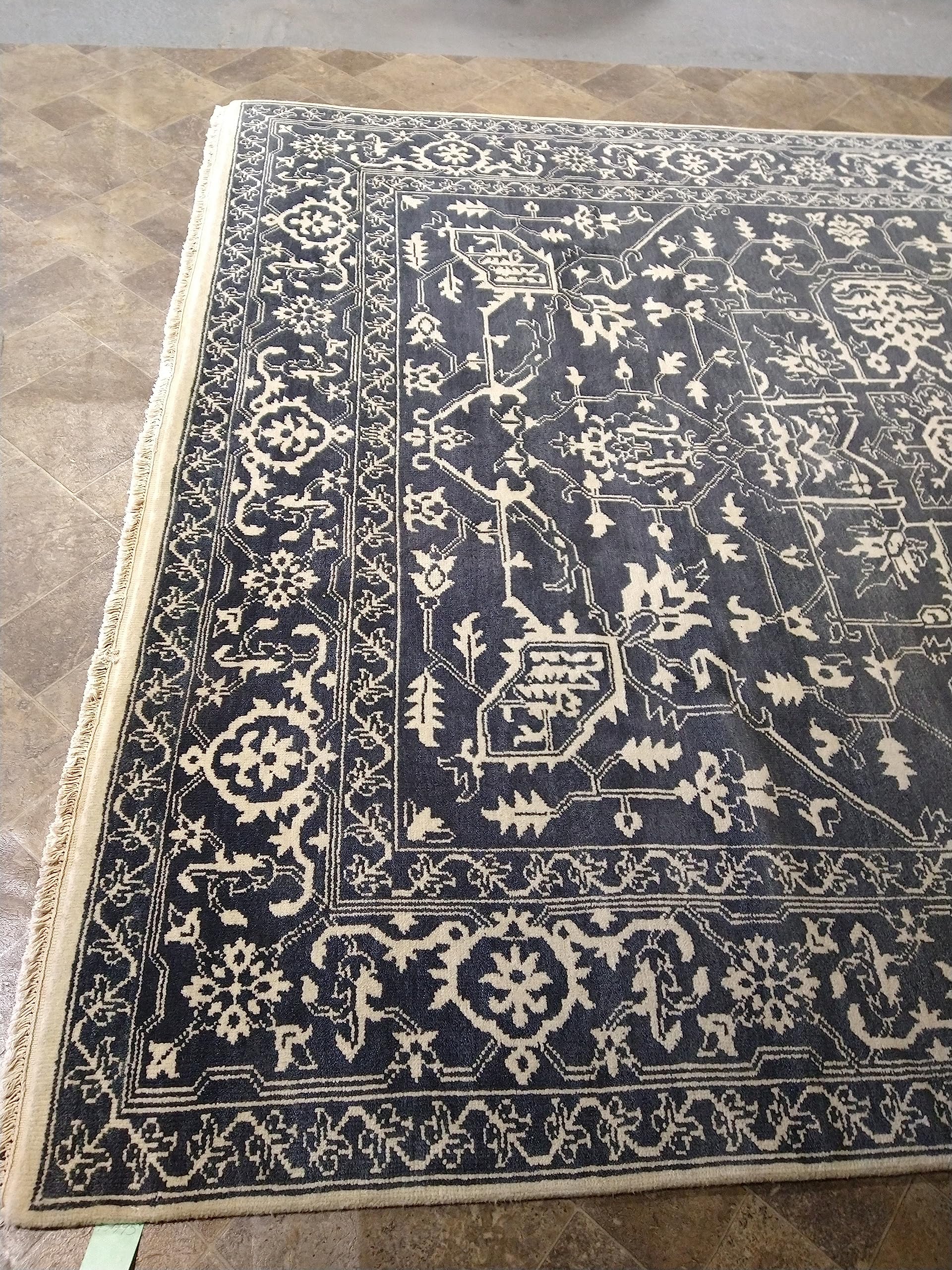 8' x 10' Gray New OUSHAK Rug Handmade Wool Capret#75795