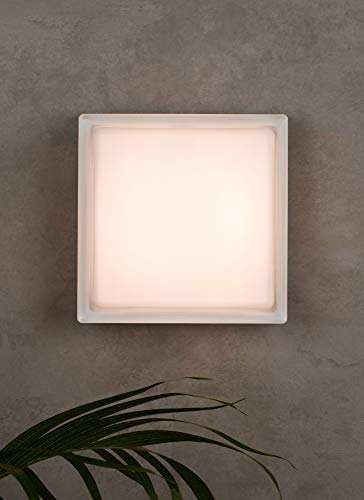 Generation Lighting 700OWBXL940H120 Boxie Large Outdoor Wall/Flush Mount Ceiling Light,Charcoal