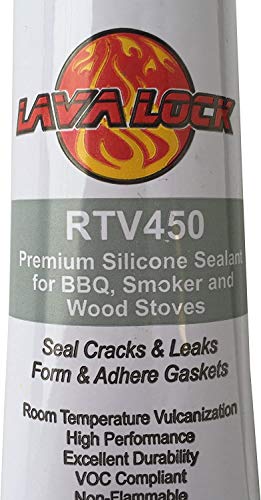 LavaLock® Food Safe BBQ Grade Adhesive Grill Smoker High Temp RTV Silicon - Clear 3 Ounce