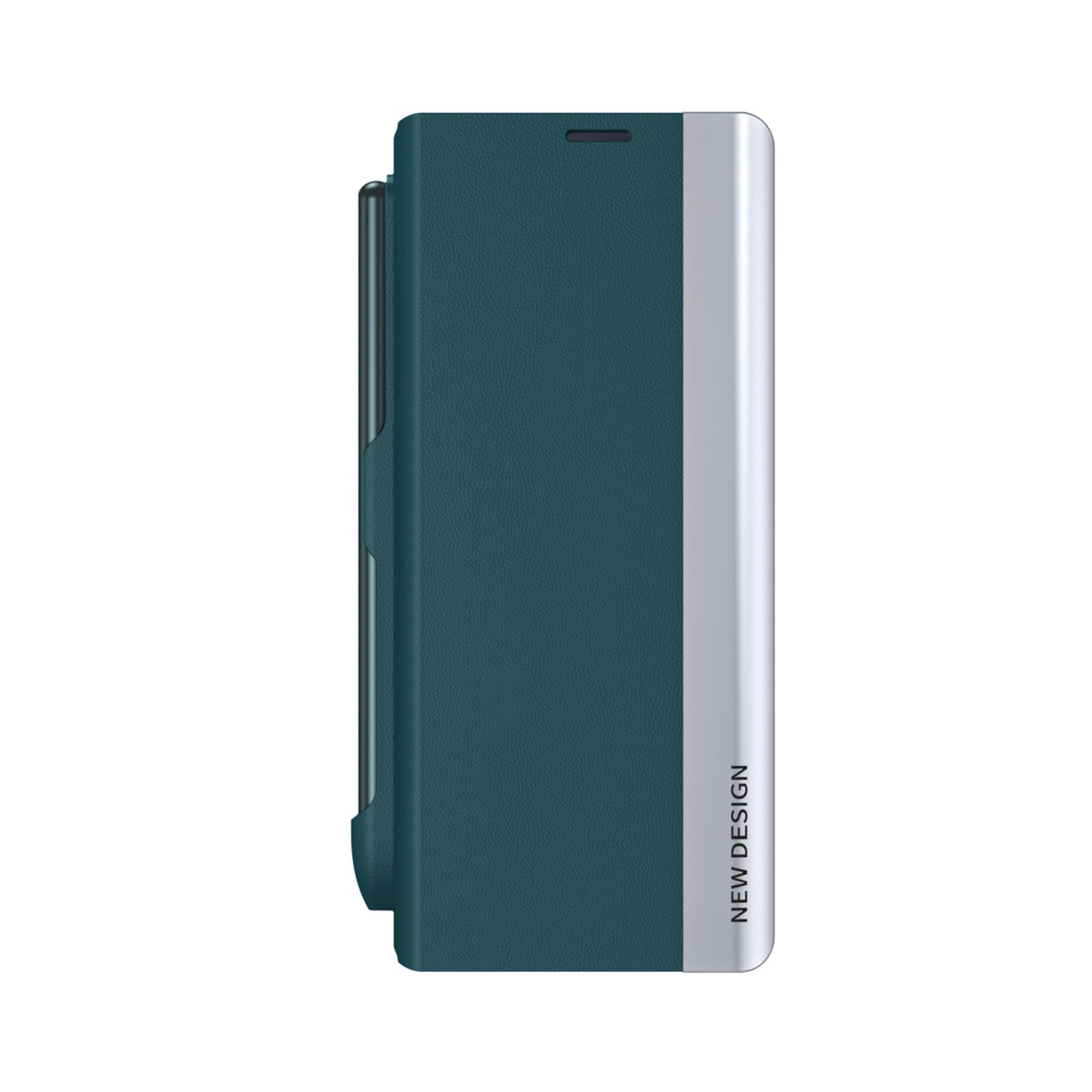 Ephoou Compatible with Samsung Galaxy Z Fold 5 Phone Case with S Pen Slot and S Pen Replacement, Full Body Protective Cover Flip PU Leather [Kickstand Feature] for Samsung Galaxy Z Fold5 QHCX-Green