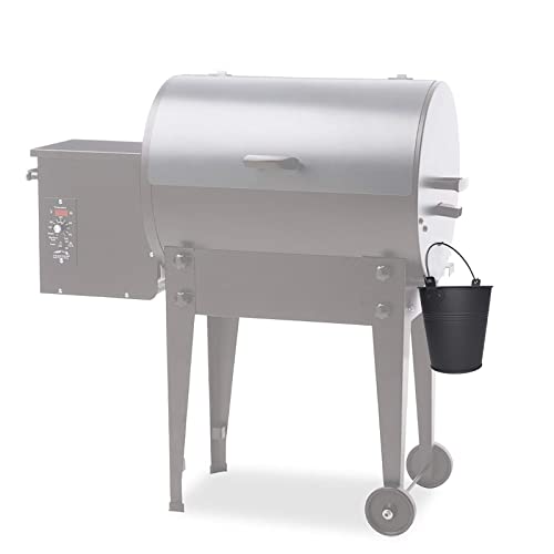 Hisencn Drip Grease Bucket and 15-Pack Foil Liners Replaces for Traeger, Pit Boss, Oklahoma Joe's Pellet Grill Smokers, Black