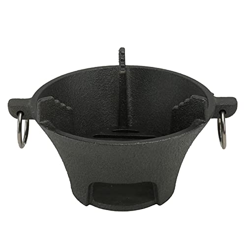 YARNOW Tabletop Grill Cast Iron Charcoal Grill Japanese Style Hibachi Grill Portable Barbecue Stove for Home Picnic(Stove Only)