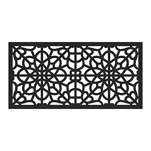 Barrette Outdoor Living 73030565 Fretwork Decorative Screen Panel, Black