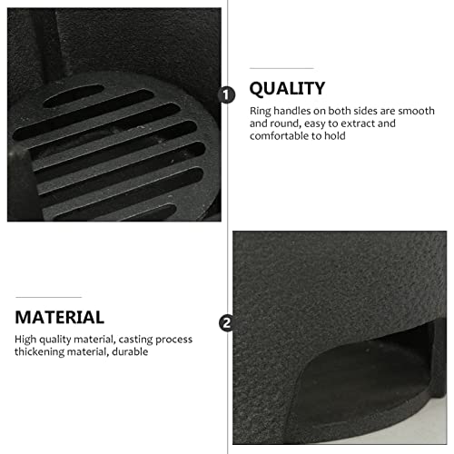 YARNOW Tabletop Grill Cast Iron Charcoal Grill Japanese Style Hibachi Grill Portable Barbecue Stove for Home Picnic(Stove Only)