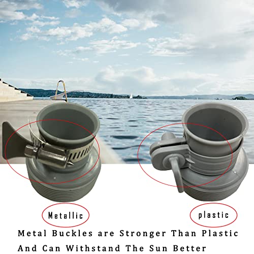 LanKstet Metallic Hose Clamps Pool Clamps for Above Ground Pools Above Ground Swimming Pool Replacement 1 1/4" Metallic Filter Pump Hose Connector Clamps 4 Pc