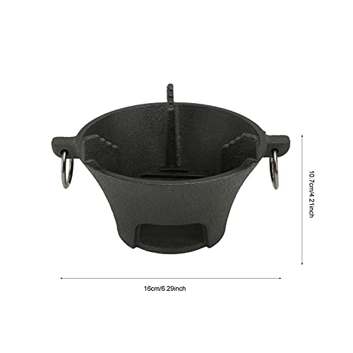 YARNOW Tabletop Grill Cast Iron Charcoal Grill Japanese Style Hibachi Grill Portable Barbecue Stove for Home Picnic(Stove Only)