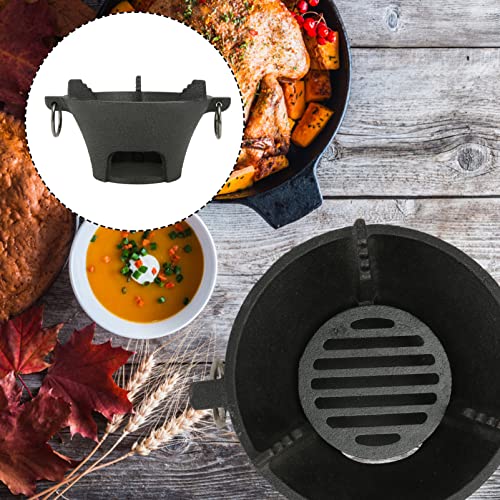 YARNOW Tabletop Grill Cast Iron Charcoal Grill Japanese Style Hibachi Grill Portable Barbecue Stove for Home Picnic(Stove Only)