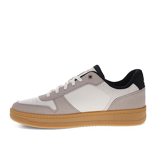 Levi's Mens Drive Lo 2 Vegan Leather Casual Lace Up Sneaker Shoe, Winter White/Gum, 12 M