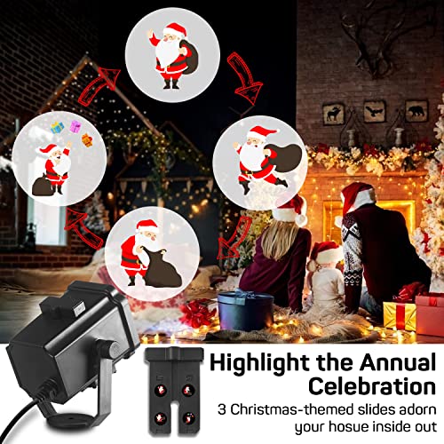 Dr. Prepare Holiday Projector Lights Outdoor, Christmas Lights Projector with 12 Patterns and Ground Stake, Waterproof Outdoor Christmas Decorations for Party, Home, Yard, Garden