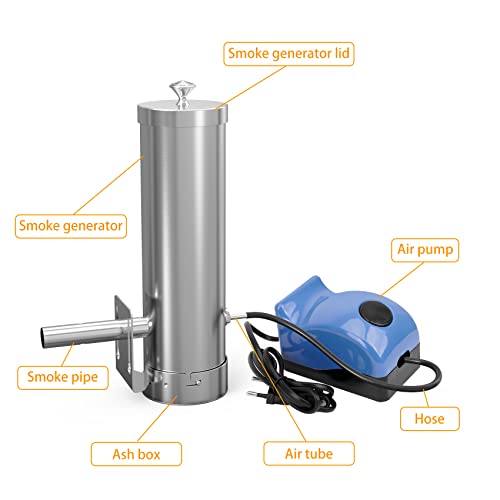 Stainless Steel Cold Smoke Generator, Portable Electric BBQ Smoker for smoking, food and meat smoker, Barbecue Tools for Hot and Cold Smoking