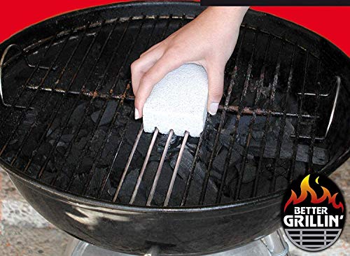 Better Grillin Barbecue Grill Scrubbing Stone, BBQ Grill Brick Cleaner, Griddle Stone Cleaning Block, BBQ Tools, Cleaning Block for Barbeque Grill, Grill Tools for Outdoor Grill, 2 Count (23821)