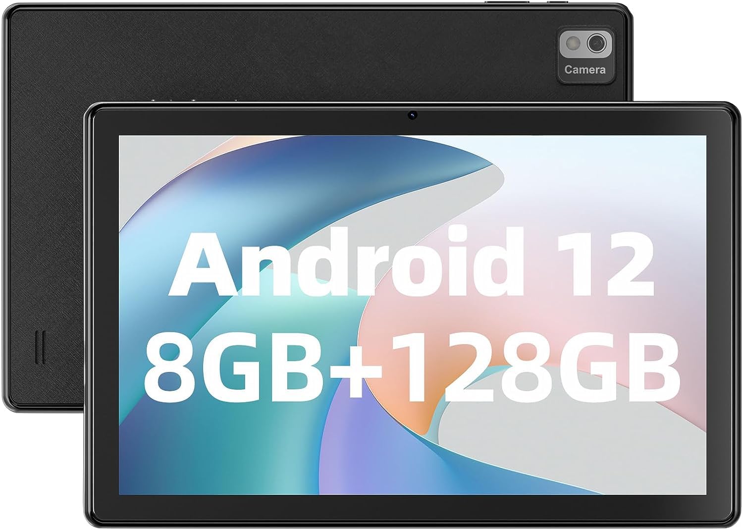 SGIN Android 12 Tablet, 8GB RAM 128GB ROM 10 Inch Tablets Computer with 1200 * 800 HD IPS Screen, Octa-Core 2.0Ghz Processor, 5MP+8MP Dual Camera, Bluetooth, WiFi, 6000mAh, Black