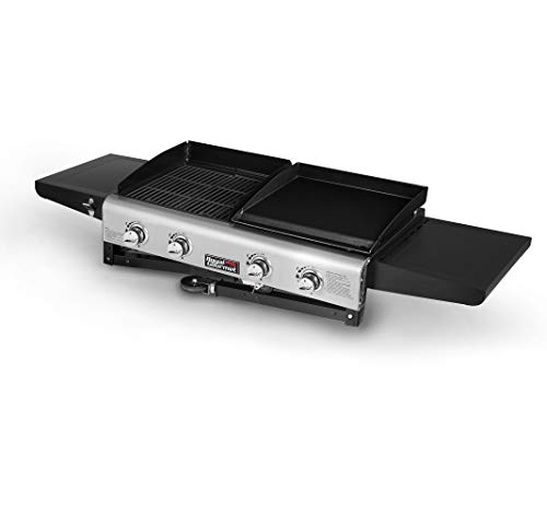 Royal Gourmet GD401C 4-Burner Portable Propane Flat Top Gas Grill and Griddle Combo, Black
