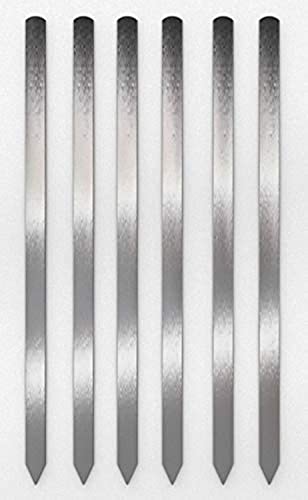E-tex Flat Barbecue Kabob Skewers,Long Bbq Kabab Skewers,Grey,19 Inc,Set of 6