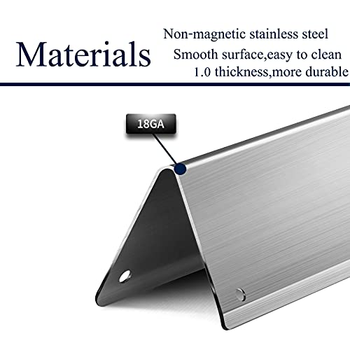 Boloda 15.3 inch Stainless Steel Flavorizer Bar Replacement for Weber Spirit S310 S320 S330 E310 E330 E330，5 Pack Grill Parts for Weber Spirit 300 Series Heat Plates (with Front Control Knobs), 16 GA
