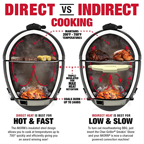 Char-Griller E16620 Akorn Kamado Charcoal Grill, Graphite