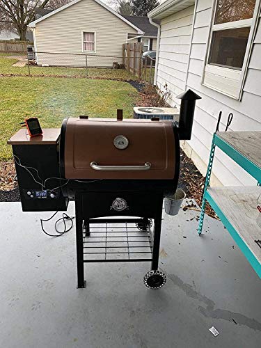 SafBbcue Grill Smoke Stack Compatible with Pit Boss, Traeger, Camp Chef and Other Pellet Smokers Grills Chimney | Porcelain Steel