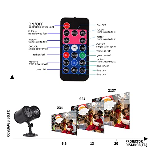 YUICHH Christmas Projector Lights, HD LED Projector Lights Waterproof, Projector Lights (Ocean Wave & Patterns) with Remote Control Timer for Indoor/Outdoor Holiday Gathering Birthday Party