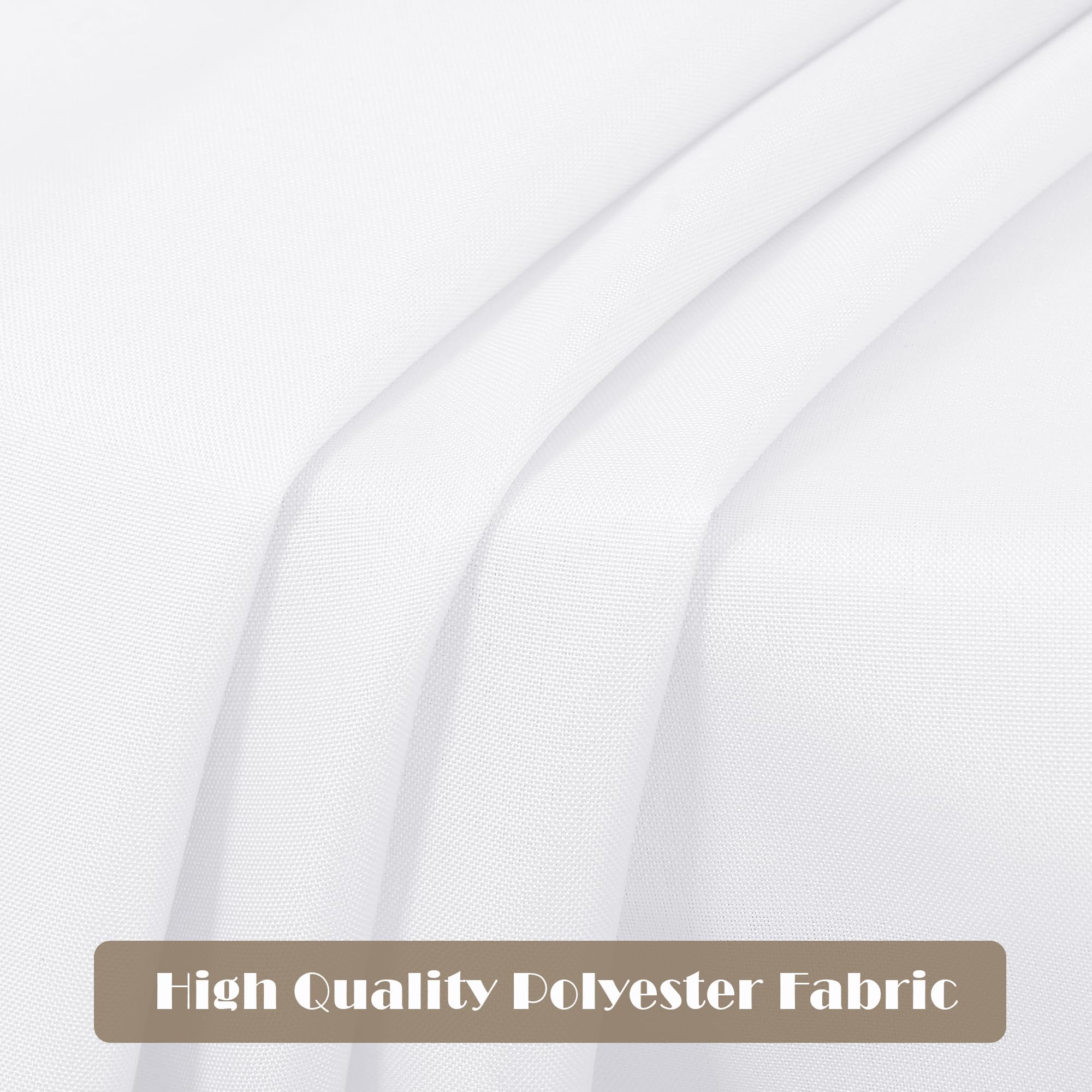 sancua 6 Pack White Tablecloth 60 x 84 Inch, Rectangle Table Cloth for 4ft Table - Stain and Wrinkle Resistant Washable Polyester Table Cover for Dining Wedding Banquet Party Buffet Restaurant