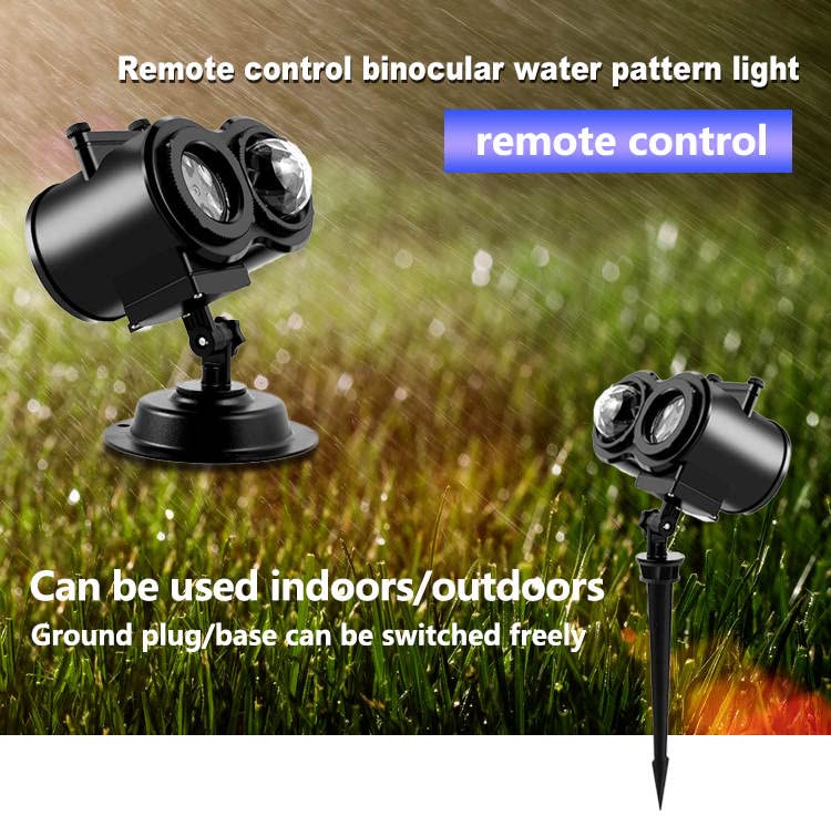 Holiday Halloween Valentine Party Christmas Diwali Projector Light (Indoor Outdoor Waterproof), 16 Slides (4 Pictures Each), 10 Wave Effects, Remote Control (Power Timer Speed Flash), 3 Mounting Ways